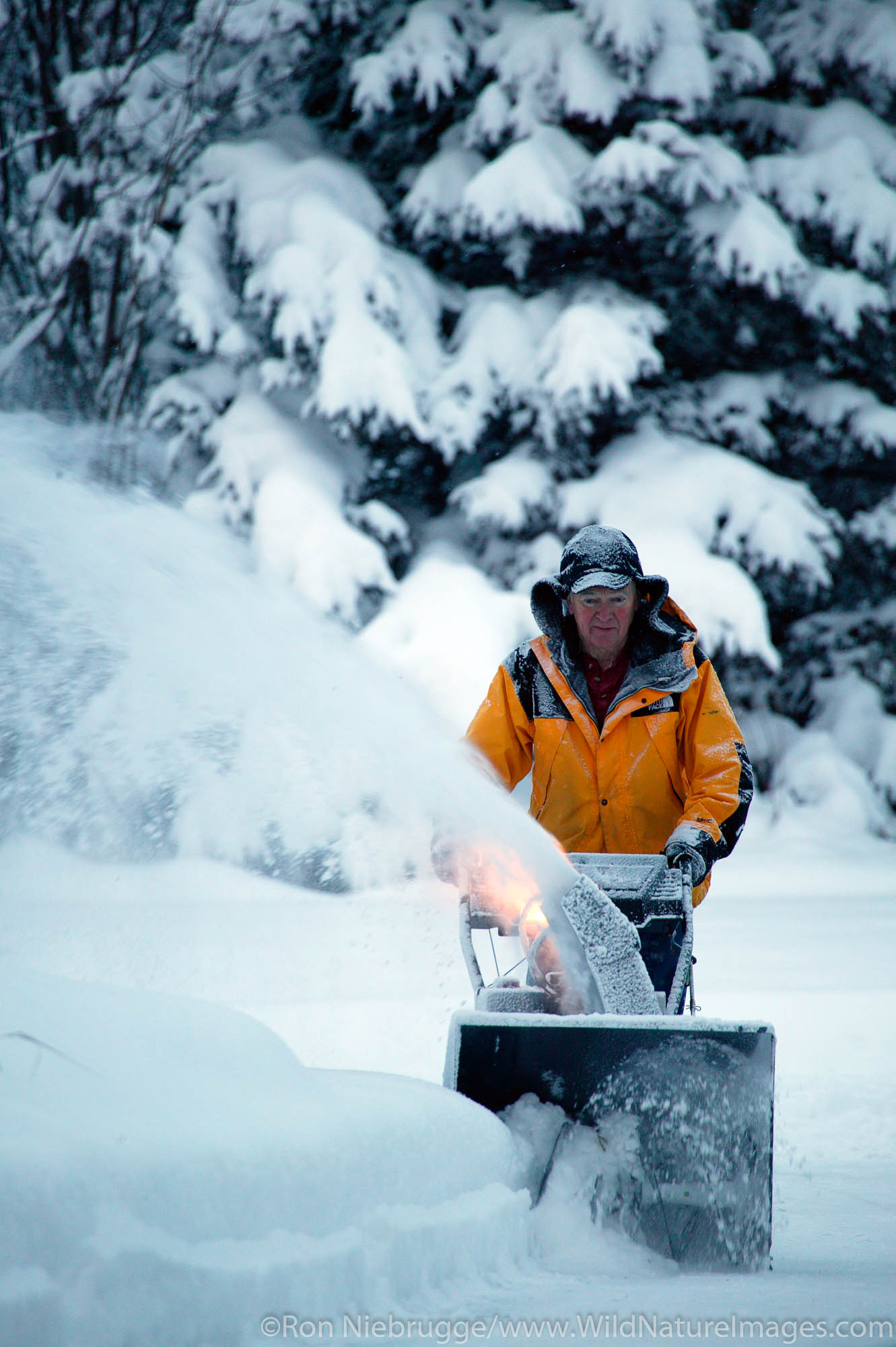 Snowblowing | Photos by Ron Niebrugge